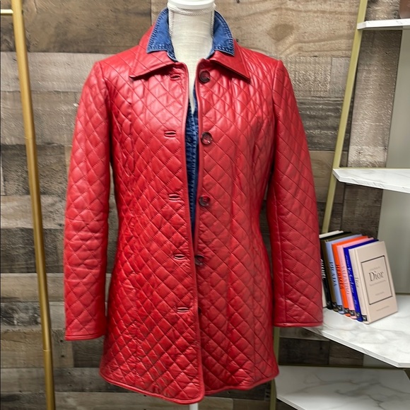 Neiman Marcus | Jackets & Coats | Vintage Neiman Marcus Red Leather ...